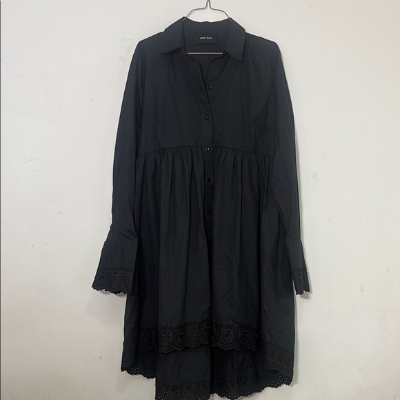 Simone Rocha | Dresses | Simone Rocha Black Long Sleeve Notched Collar ...